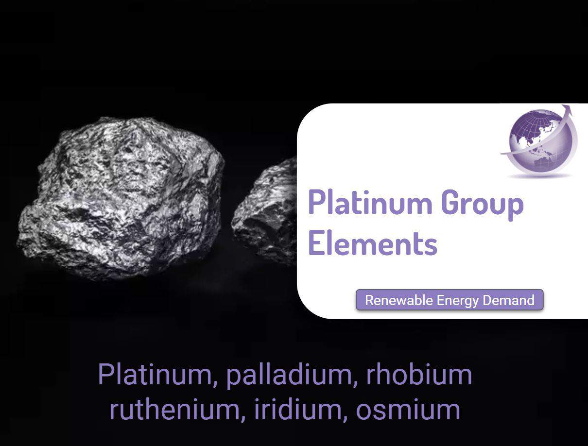 Platinum Group Metals PGM or PGE for emissions reductions